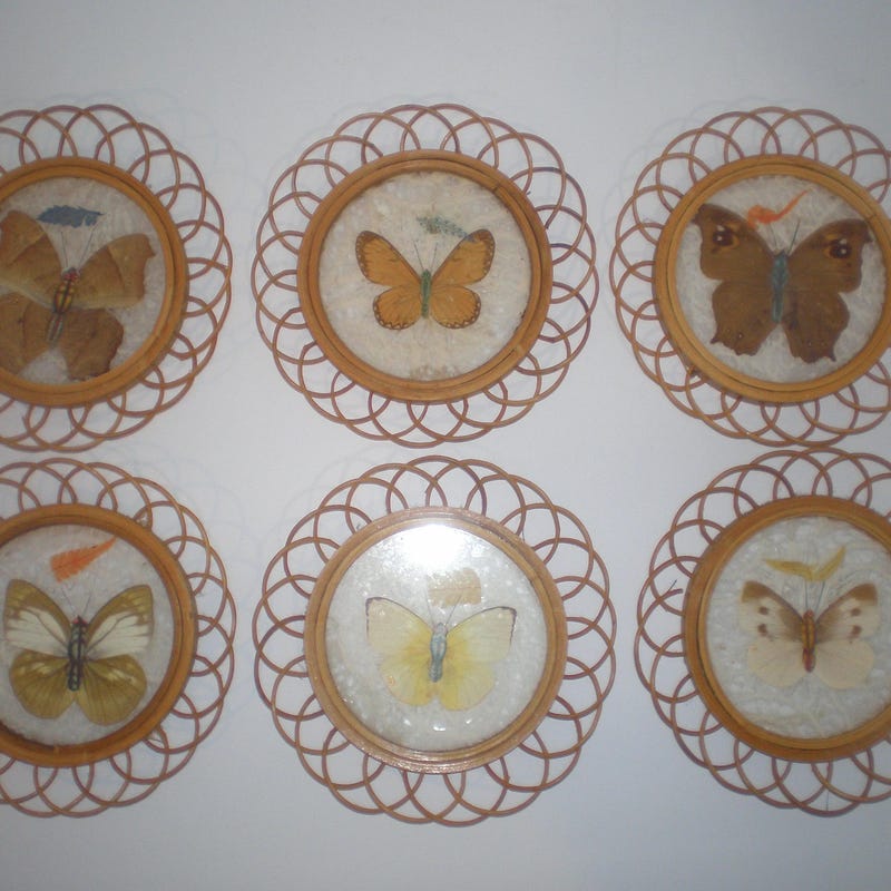 Vintage Bamboo Coasters - Etsy