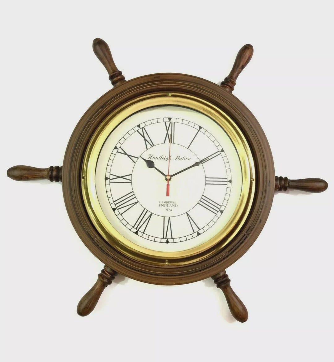 Handmade 18 Inch Wooden Ship Wheel Clock Wall Home Decor - Etsy