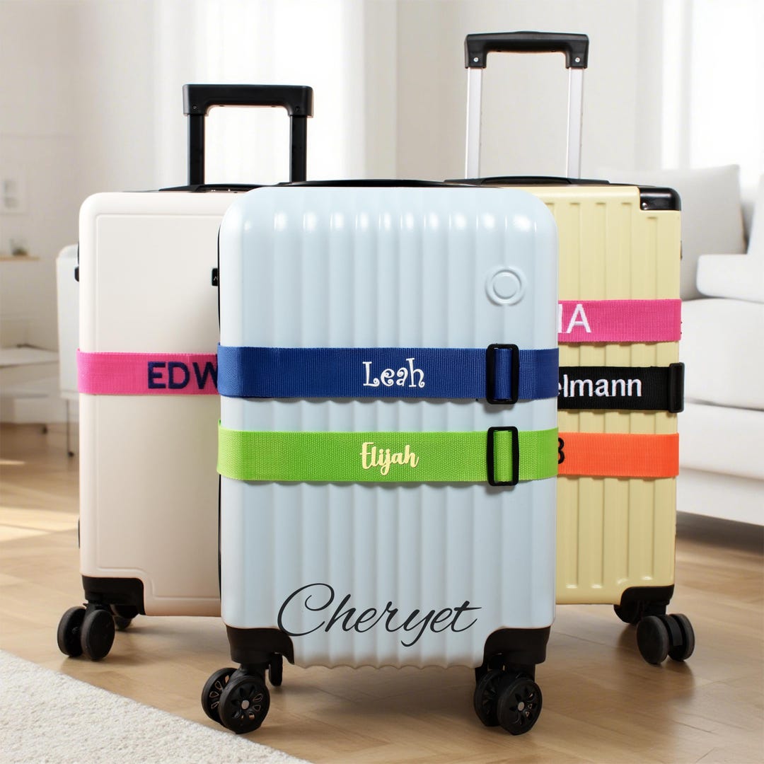 Personalized 180cm X 5cm Luggage Strap – Custom Embroidered Design ...