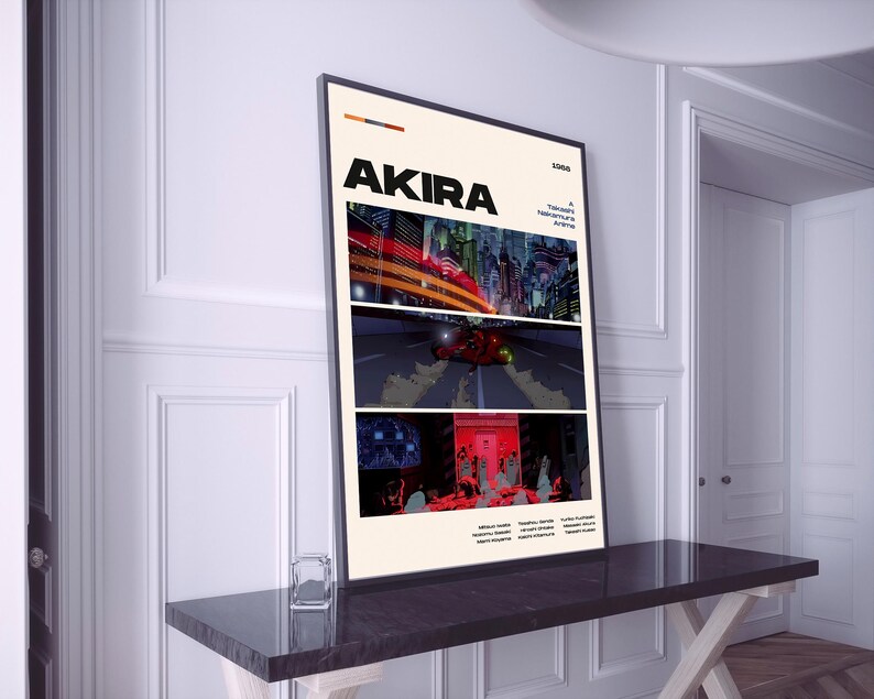 Akira Poster, Midcentury Modern, Retro Tv Show Poster, Minimal Movie ...