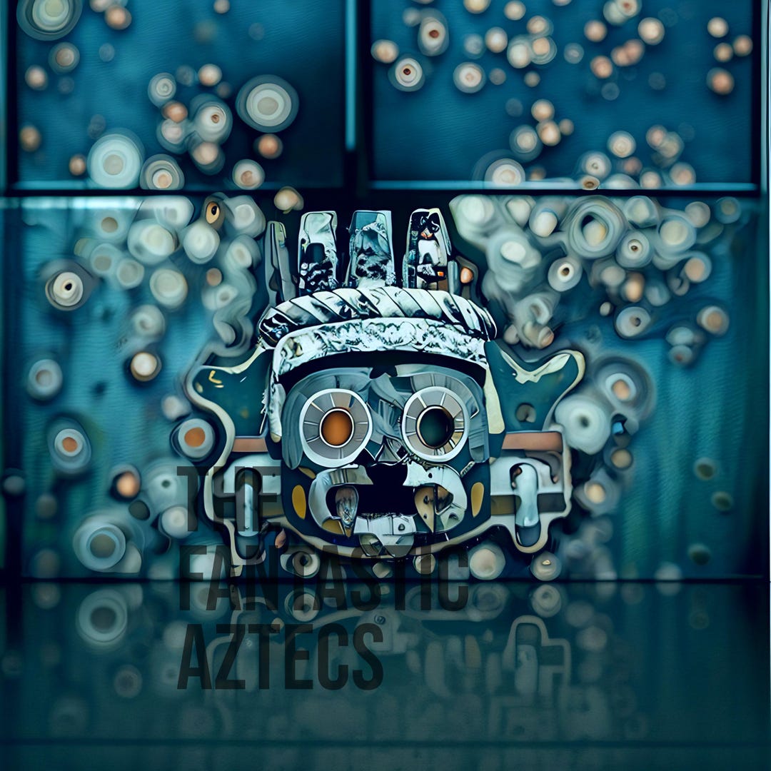 Blue Rain God Tlaloc Instant Download - Etsy