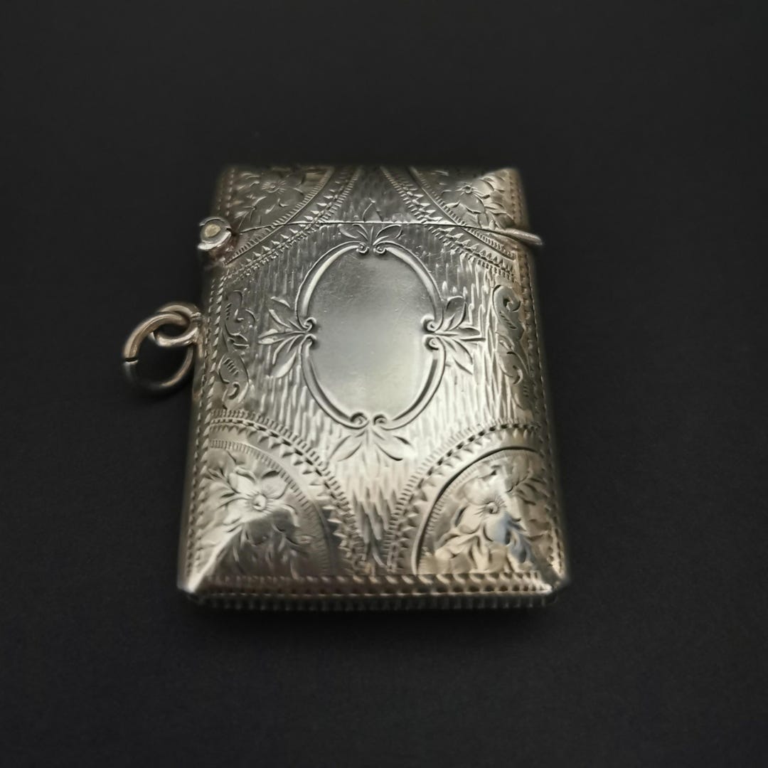 Antique Silver Vesta Case William Henry Sparrow Birmingham England ...