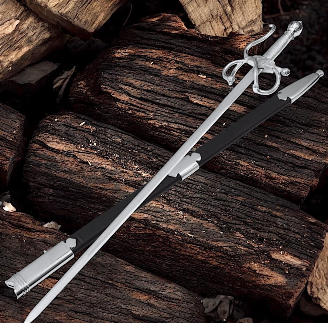 Hand Forged Rapier Sword With Scabbard | Zoro Inspired Replica - Etsy