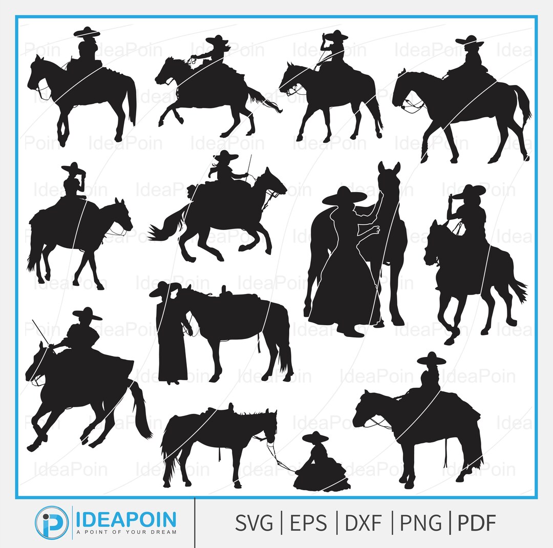 Escaramuza Charra Svg, Mexican Woman on Horseback SVG, Side Saddle Svg ...