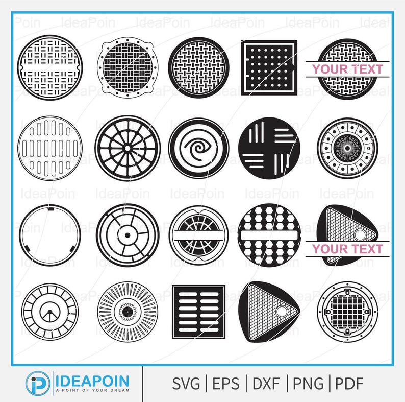 Street Manhole Svg, Manhole Cover Png, Sewer Lid Svg, Street Svg ...