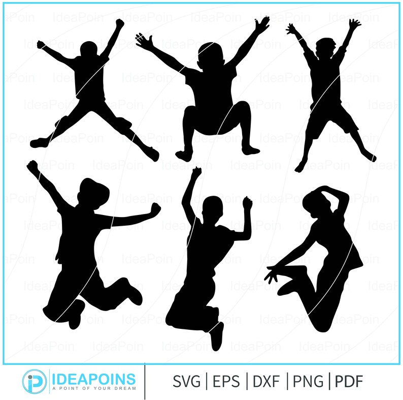 Kids Jumping Svg, Kids Jump Svg, Kids Jumping Bundle, Kids Jumping ...