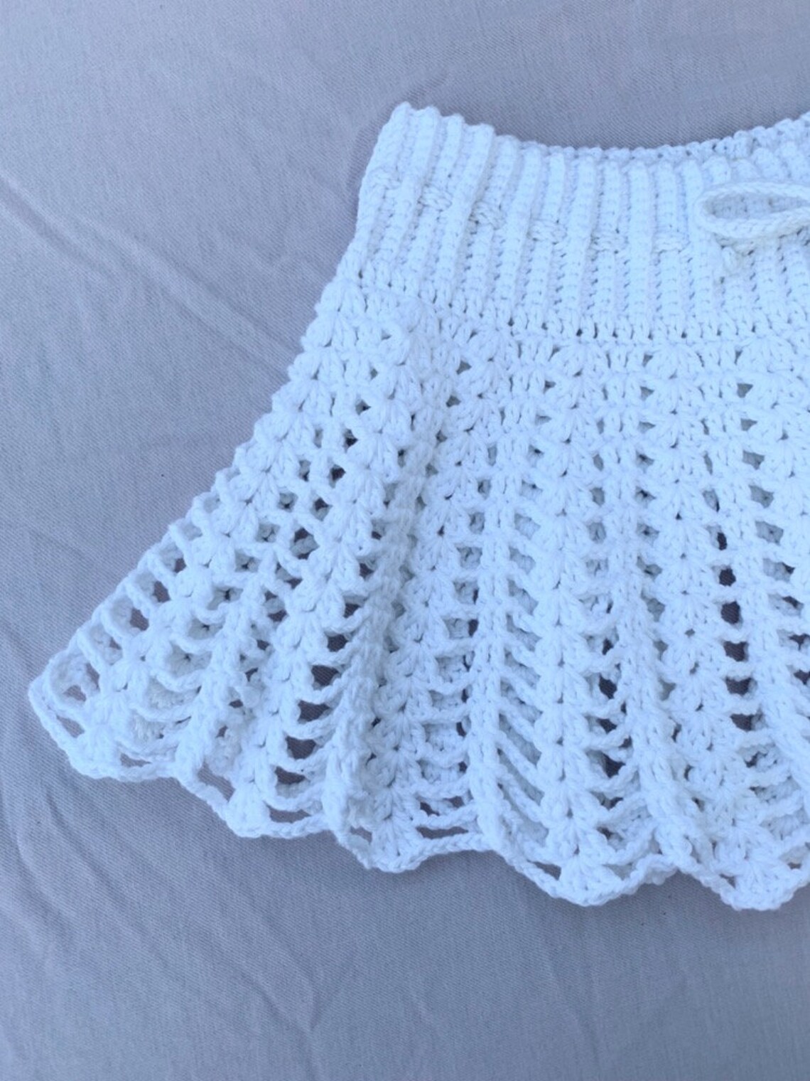 White Crochet Open Weave Summer Skirt Beach Cover up | Etsy