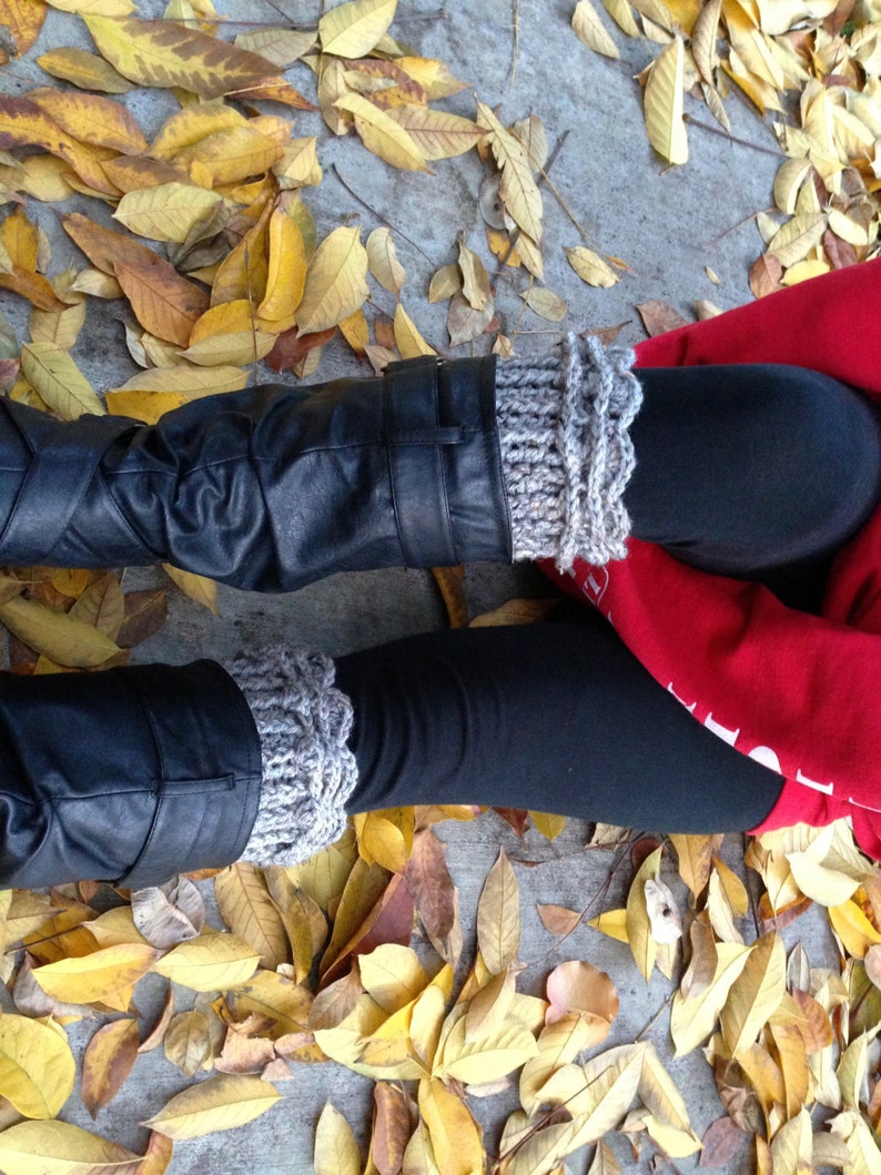 Crochet Boot Cuffs with Ruffles Boot Toppers Boot Liners | Etsy