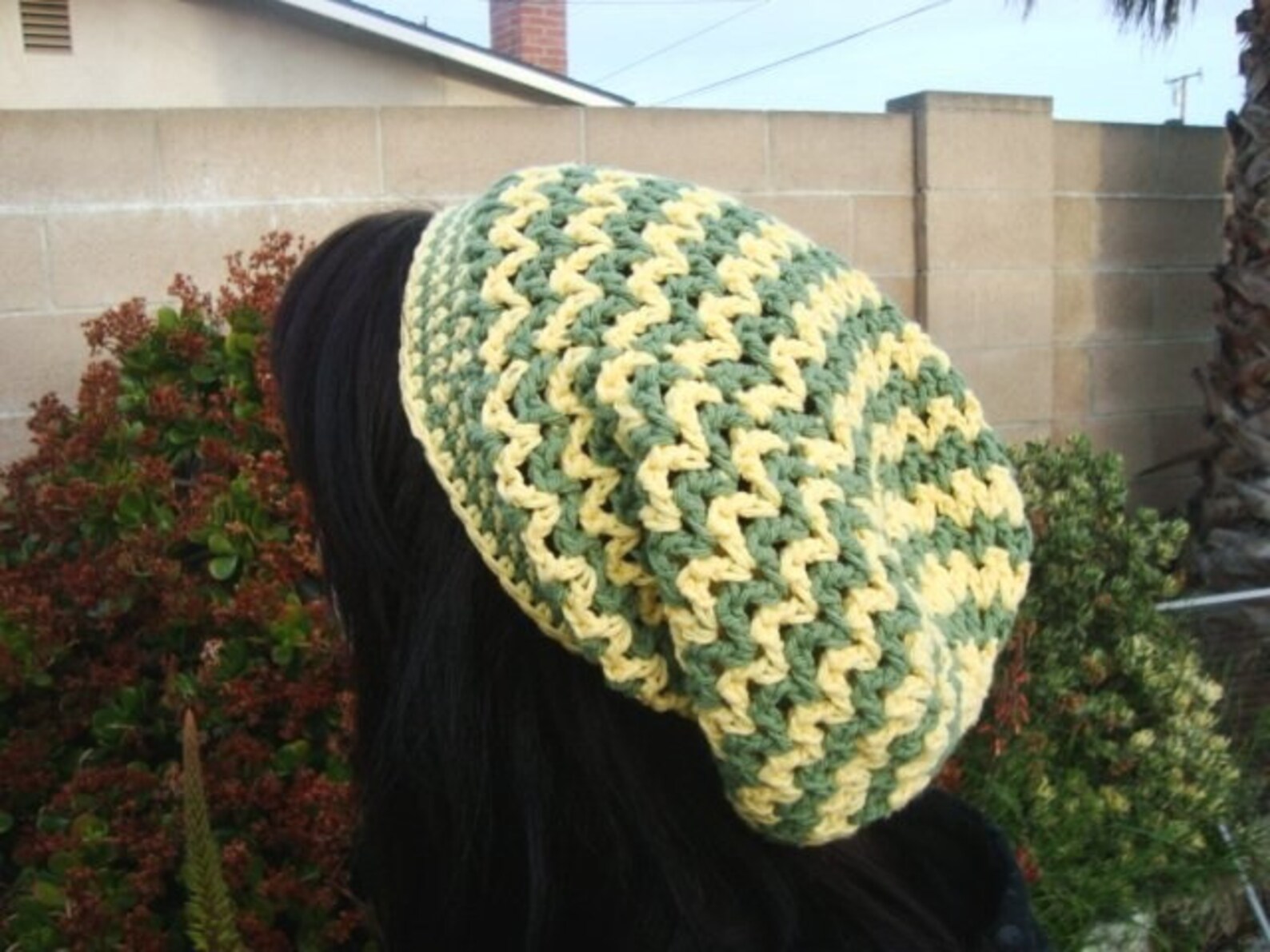 Crochet Mesh Hat - Open Weave Hat - Cotton Hat - Crochet Tam - Slouchy ...