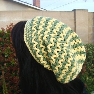 Crochet Mesh Hat - Open Weave Hat - Cotton Hat - Crochet Tam - Slouchy ...