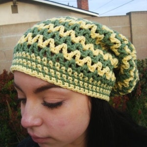 Crochet Mesh Hat - Open Weave Hat - Cotton Hat - Crochet Tam - Slouchy ...