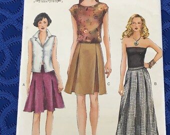 Inverted pleat skirt | Etsy