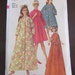 RARE 1967 Simplicity Sewing Pattern 7362 Misses Button Front Robe in 2 ...