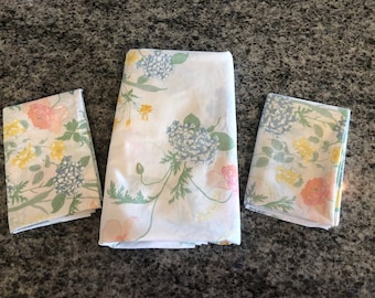 Vintage SPRINGMAID PERCALE Yellow Floral FULL Size Sheet Set - Etsy