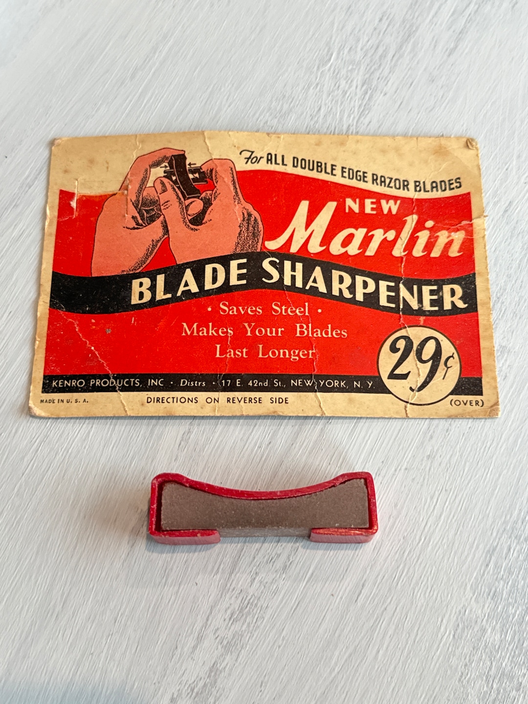 Vintage 1940’s Marlin Razor Blade Sharpener for Double Edge Blades by ...