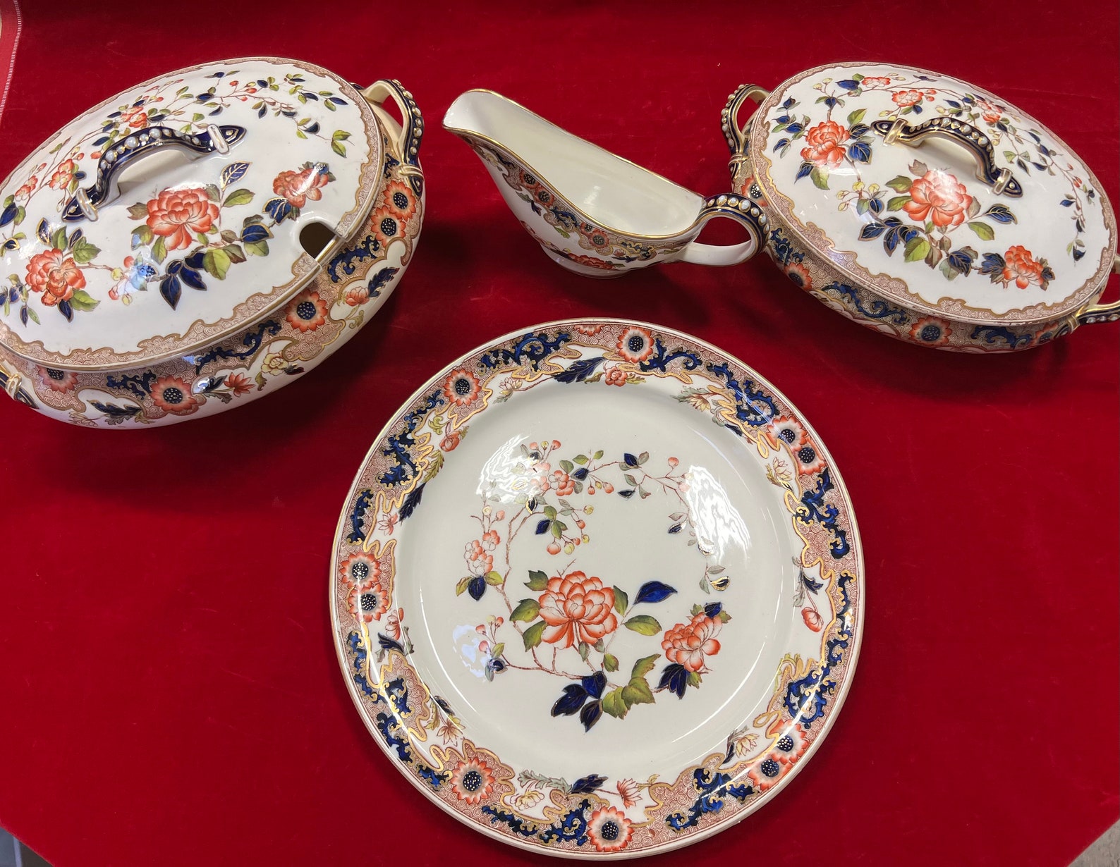Antique Lot of Serving Pieces of Georges Jones Crescent China - Etsy