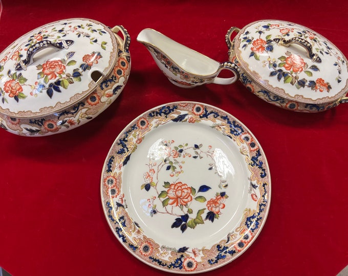 Antique Lot of Serving Pieces of Georges Jones Crescent China kio Asian ...