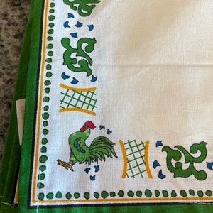 NWT Deruta Green Rooster Set of 8 Cloth Table Napkins Deruta - Etsy