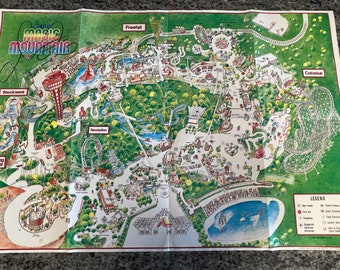 Six Flags Magic Mountain Map - Etsy
