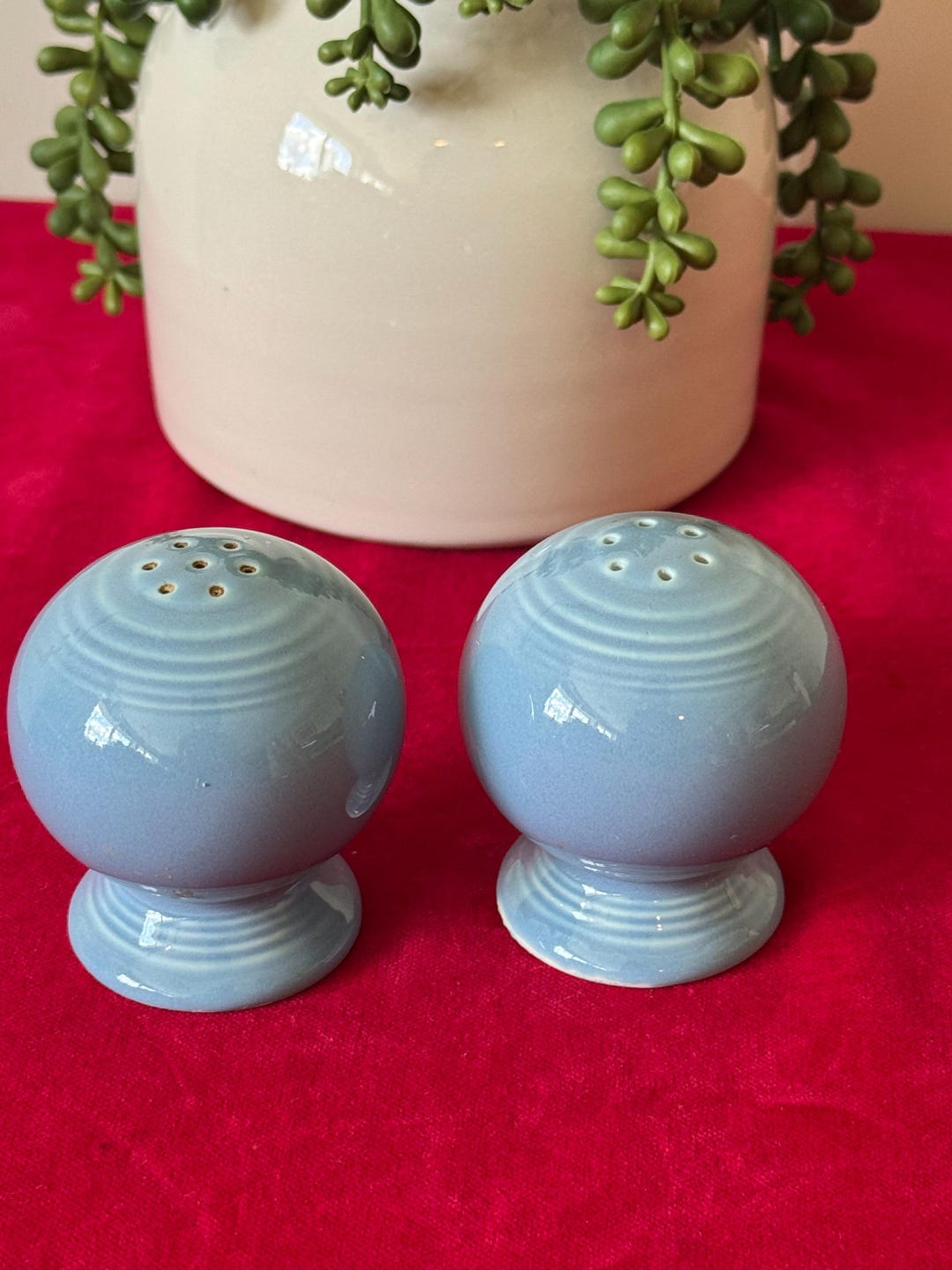 Vintage Periwinkle Blue Homer Laughlin Fiesta Ware Salt & Pepper ...