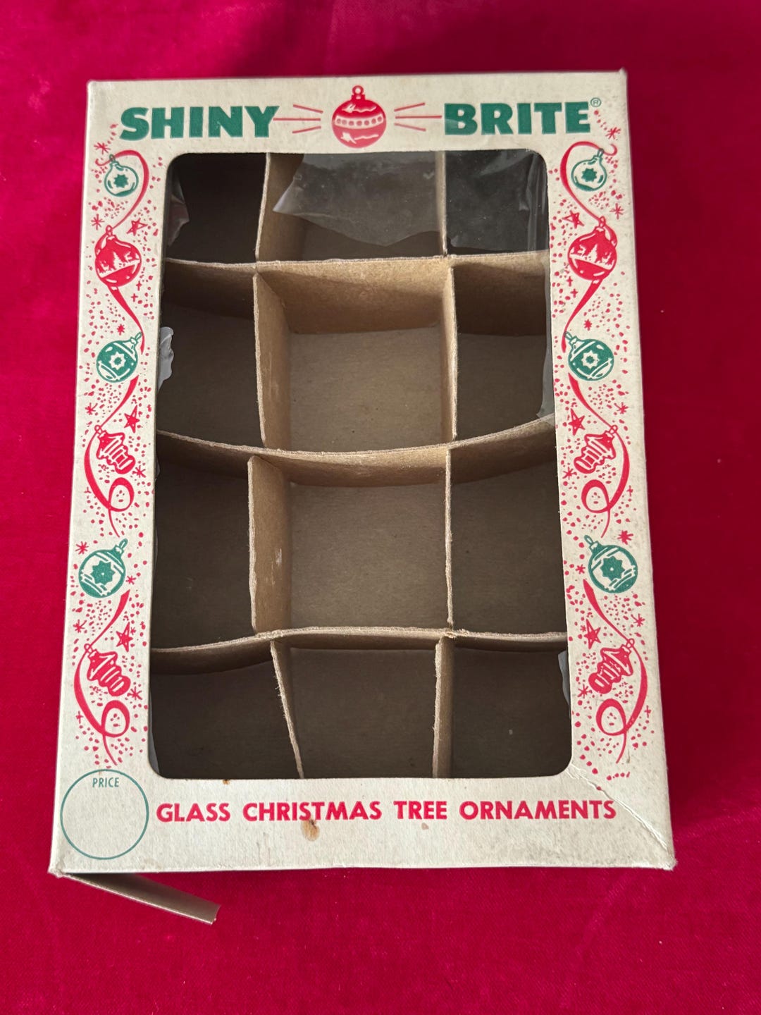 Vintage Max Eckardt & Sons Shiny Brite Box ONLY for 12 Christmas ...
