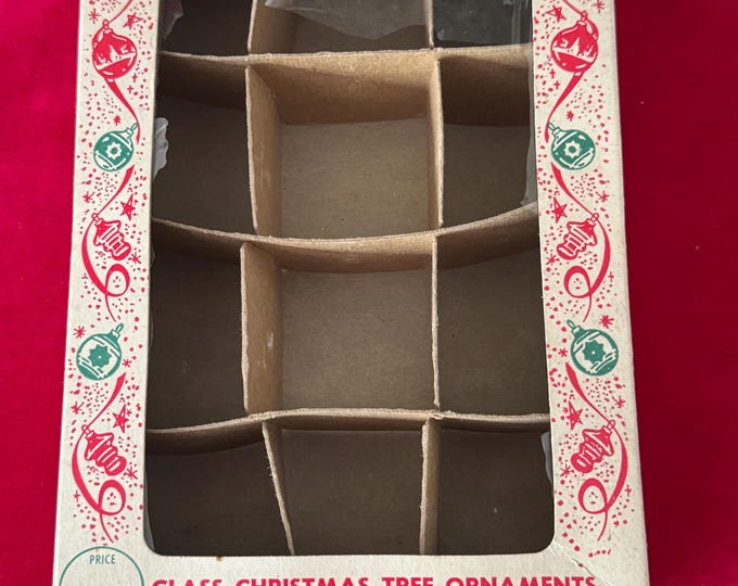 Vintage Max Eckardt & Sons Shiny Brite Box ONLY for 12 Christmas ...