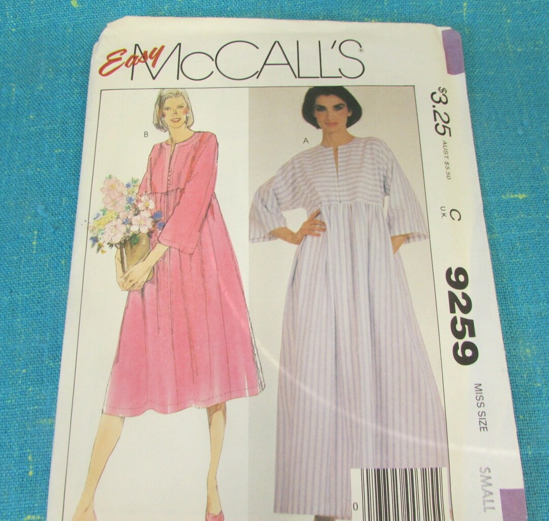 1984 Sewing Pattern EASY Mccalls 9259 Misses High Waisted Robe in 3 ...