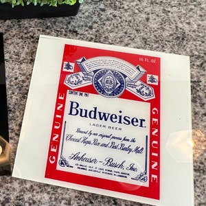 Vintage BUDWEISER Beer Glass Sign Foil Sign 12 1/2" - Etsy