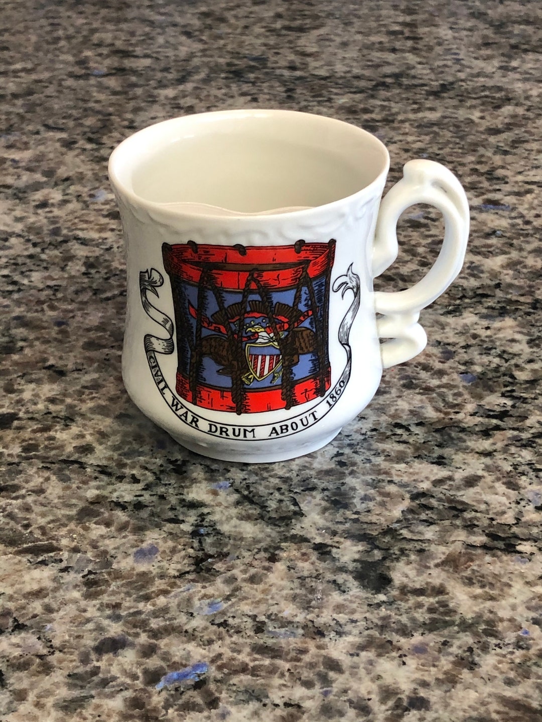 Antique Civil War Drum Porcelain Mustache Coffee Mug by Royal - Etsy