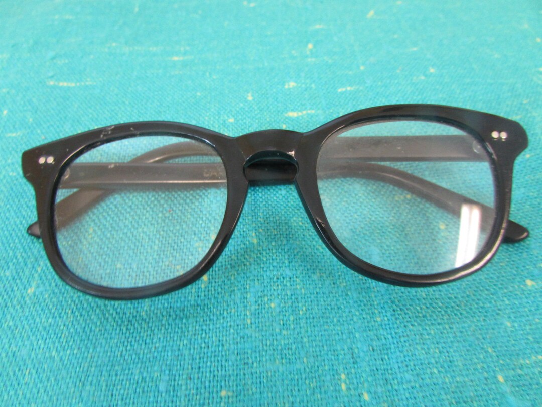 Men's 1960/70’s Black Plastic Eyeglasses Frames Made in Japan 1960s ...