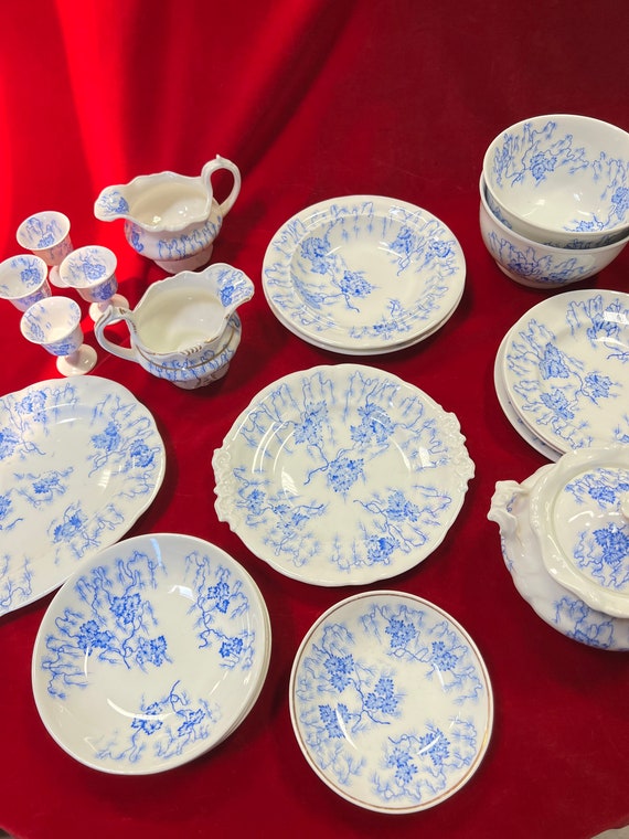 Antique George Grainger and Co worcester MOSS FIBRE Pattern - Etsy