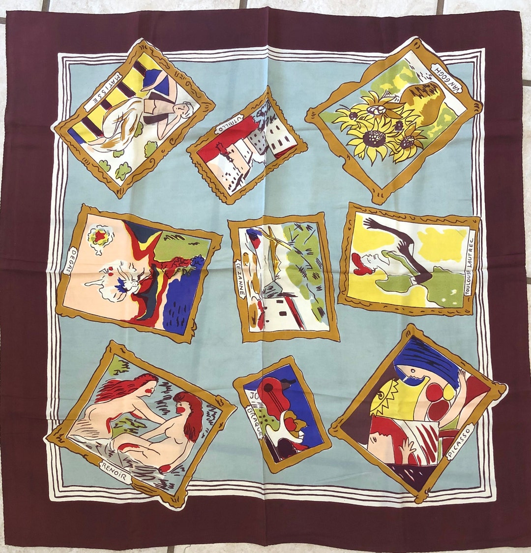 RARE Vintage Great Artists of Europe Scarf 34 Picasso - Etsy