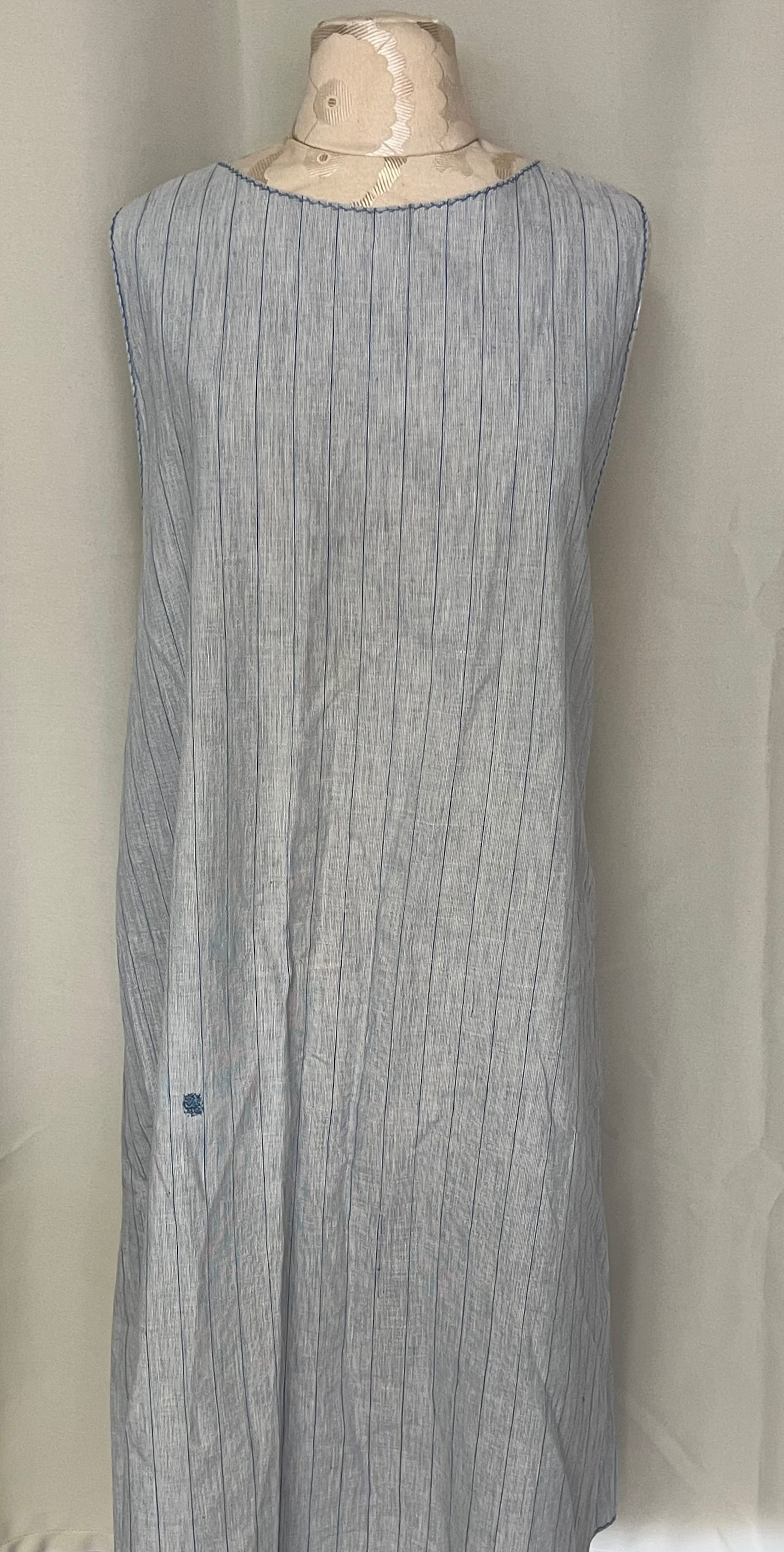 Vintage 50's Blue Striped Cotton Smock Apron 50s Smock - Etsy