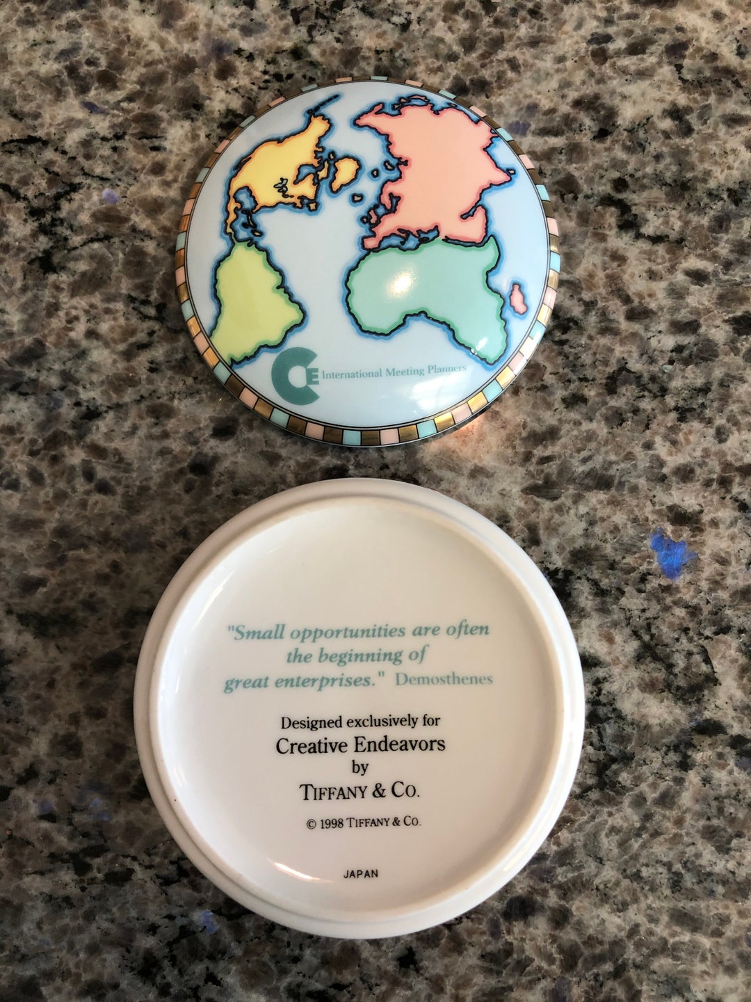 Tiffany & Co Porcelain World Globe Map Trinket Jewelry Covered - Etsy ...