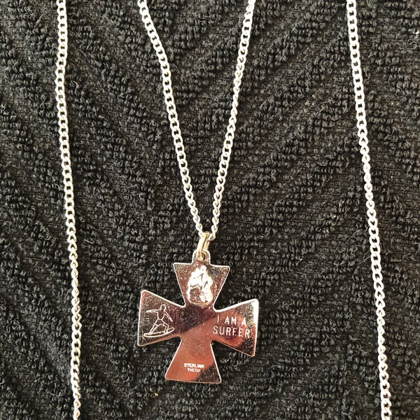St. Christopher Surfer Necklace - Etsy