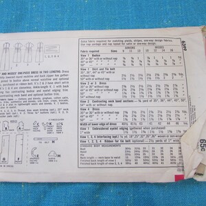 RARE 1966 Simplicity Sewing Pattern 6399 Misses Empire Waist Dress in 2 ...