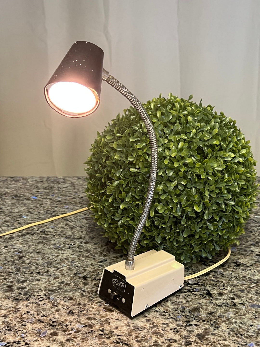 Vintage Mid Century PENLITE Goose Neck Desk Lamp 16" Tall With Dents in ...