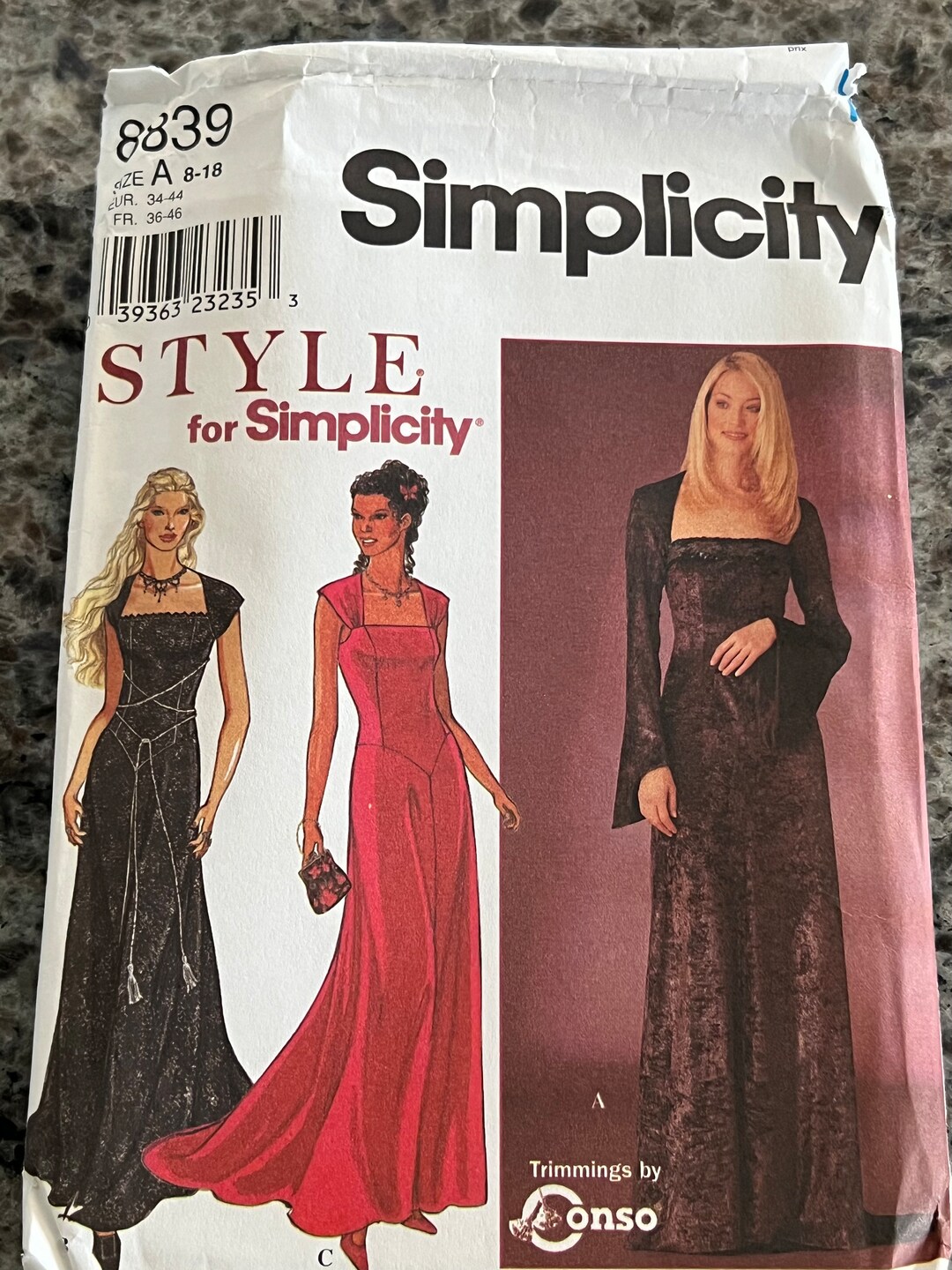 Simplicity Sewing Pattern 8839 Misses Renaissance Medieval Long Dress ...