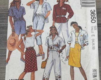 2000 Butterick Sewing Pattern 6931 Misses Loose Pulliver Mid Length ...