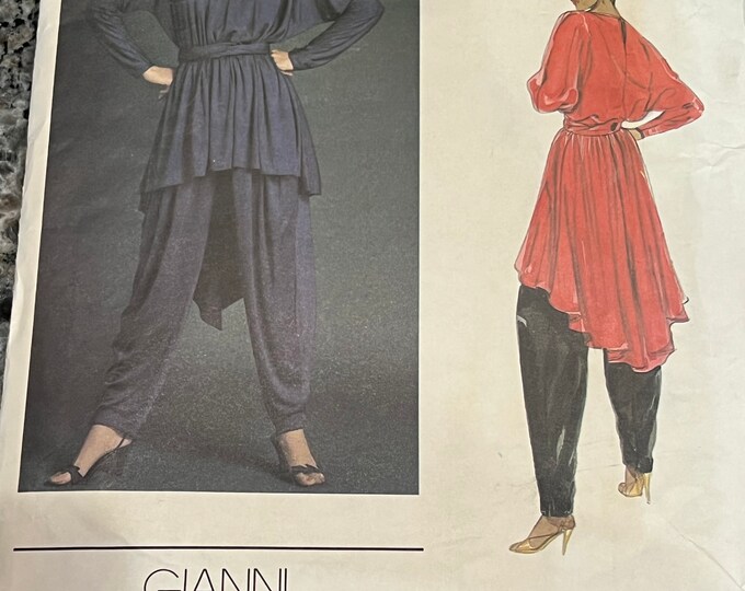 1980s Vogue Designer Sewing Pattern 2702 GIANNI VERSACE Misses Disco ...