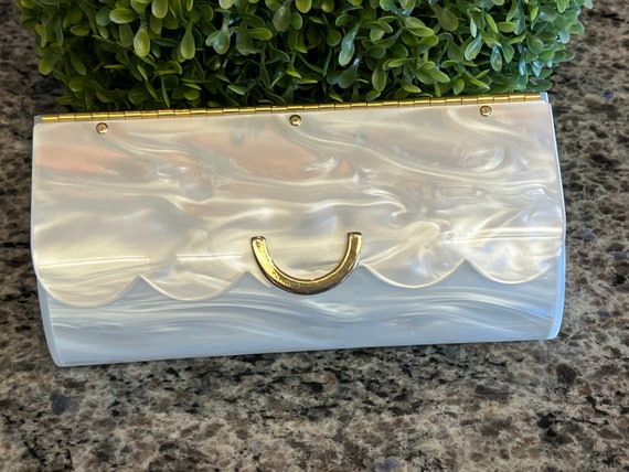 Vintage Stylecraft Miami White Lucite Clutch Handbag Purse - Etsy