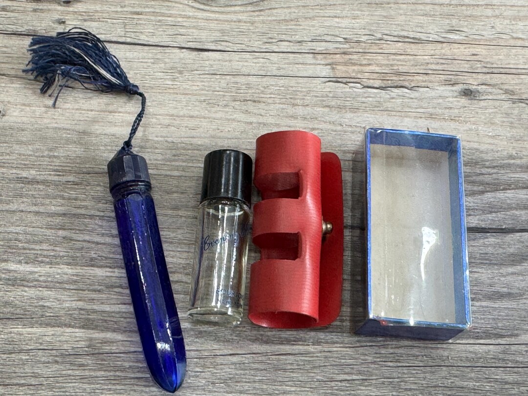 Rare Lot of Vintage Cobalt Blue Evening in Paris Perfume Bullet Shape ...