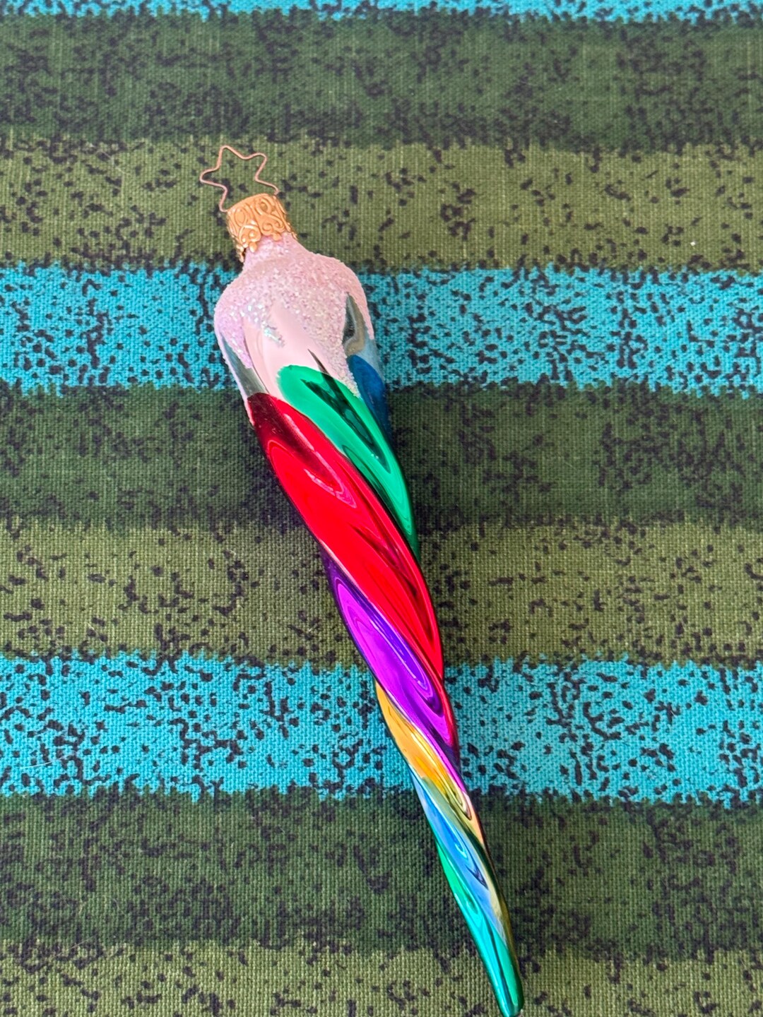 INGE GLAS Vintage German Multicolored Twisted Icicle Glass Christmas ...