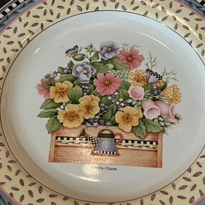 Vintage Set of 6 Debbie Mumm for Sakura Spring Bouquet Salad/ Dessert ...