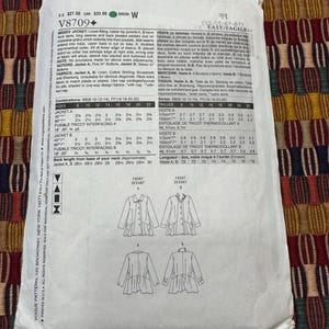 Vogue Designer Original Sewing Pattern 8709 Misses Marcy Tilton Loose ...