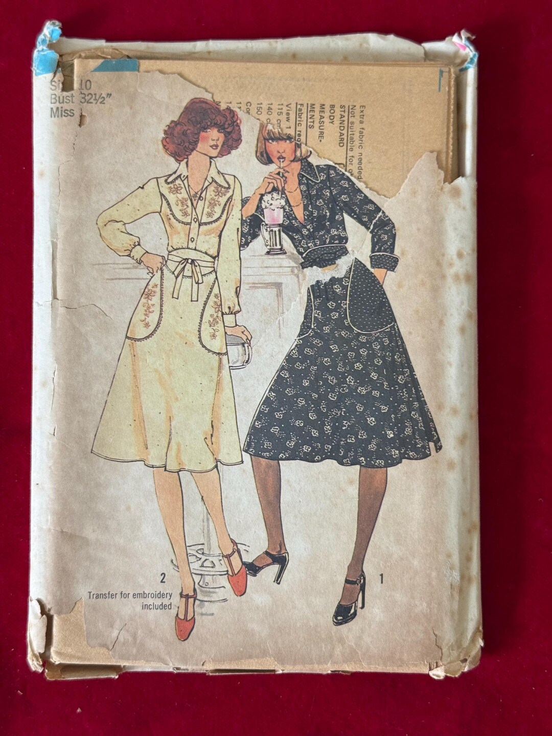 1975 Simplicity 7311 Misses Wrap Skirt Obi Waistband Patch Pockets ...