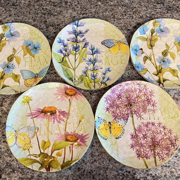 Botanical Plates - Etsy