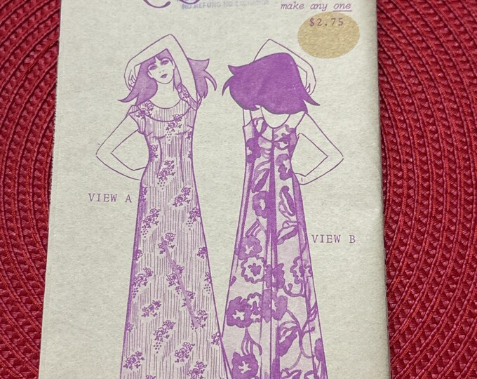Kekahi Hawaiian Sewing Pattern 901 A Misses Long Hawaiian Muumuu Dress ...