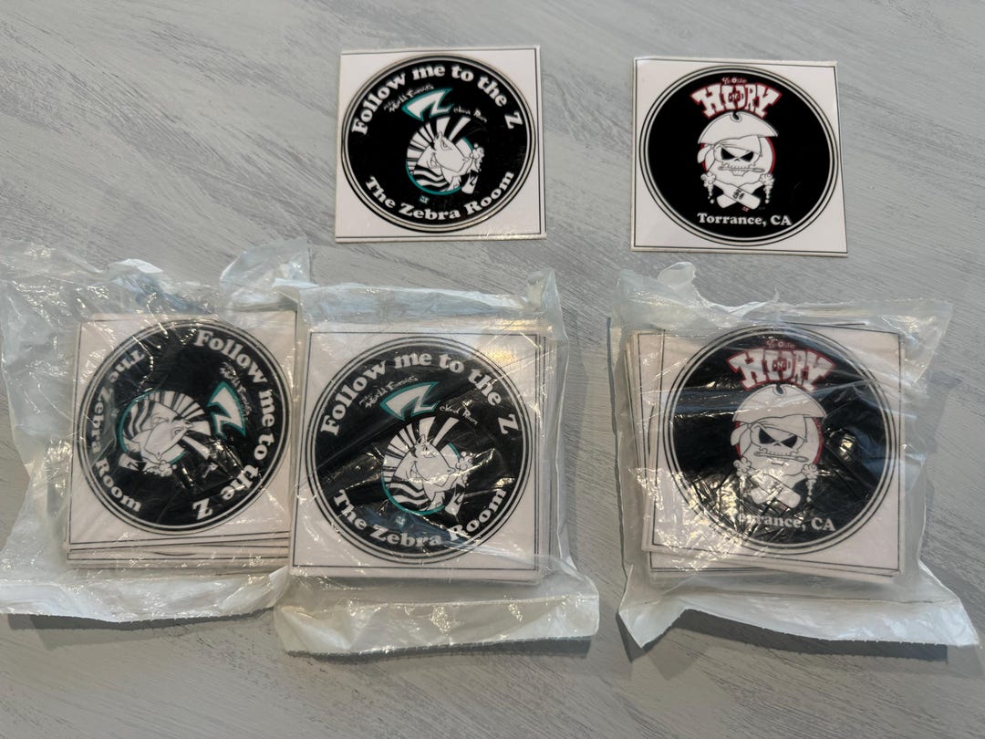 RARE Lot of Torrance CA Dive Bar Decals Stickers for the Zebra Room and ...