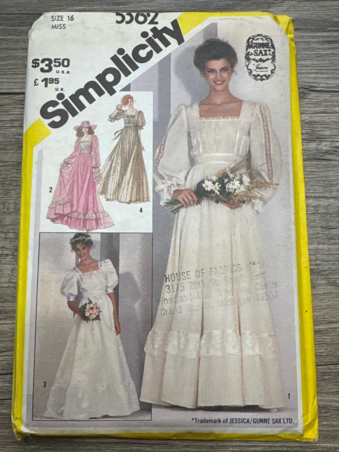 1981 Simplicity Sewing Pattern 5362 Misses Gunne Sax Long Prairie Dress ...